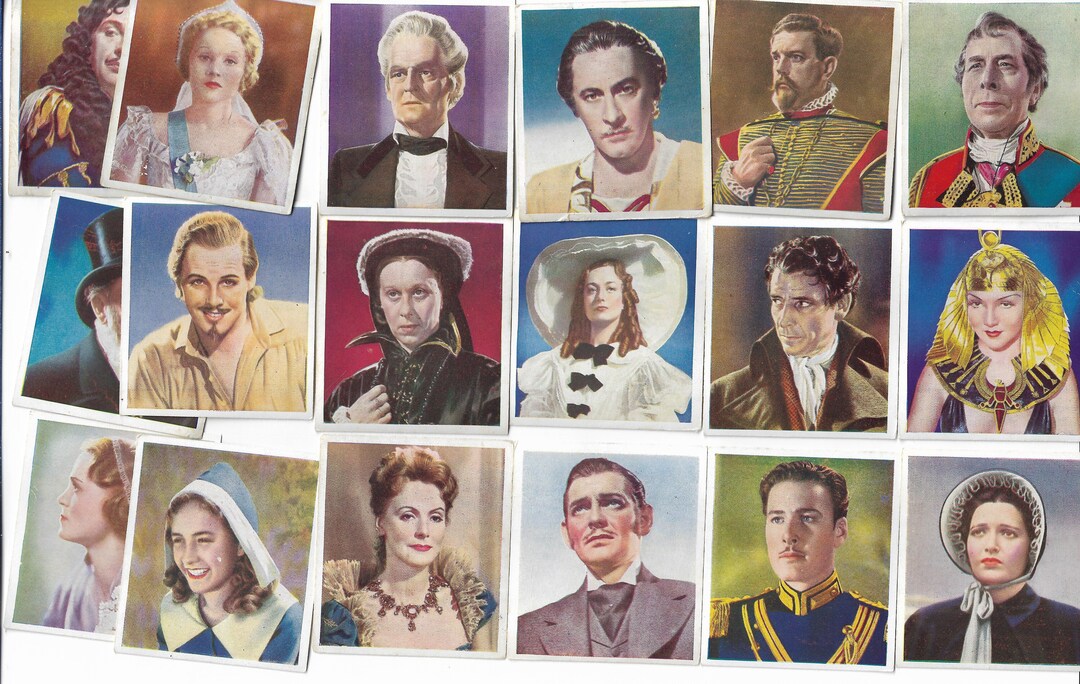 36 Vintage Cigarette Cards - Characters Come to Life - Actors in ...