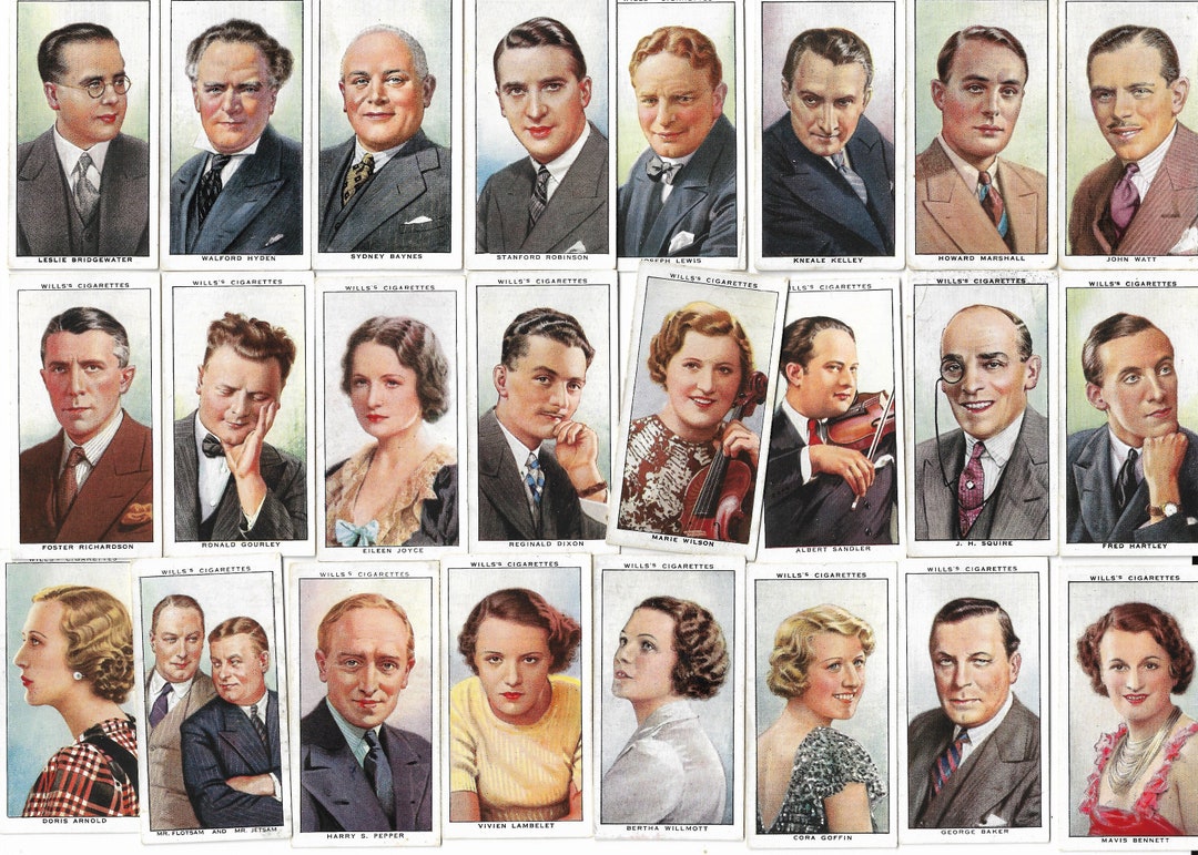 50 Vintage Cigarette Cards - Radio Celebrities. 1934. Full Set. Wills ...