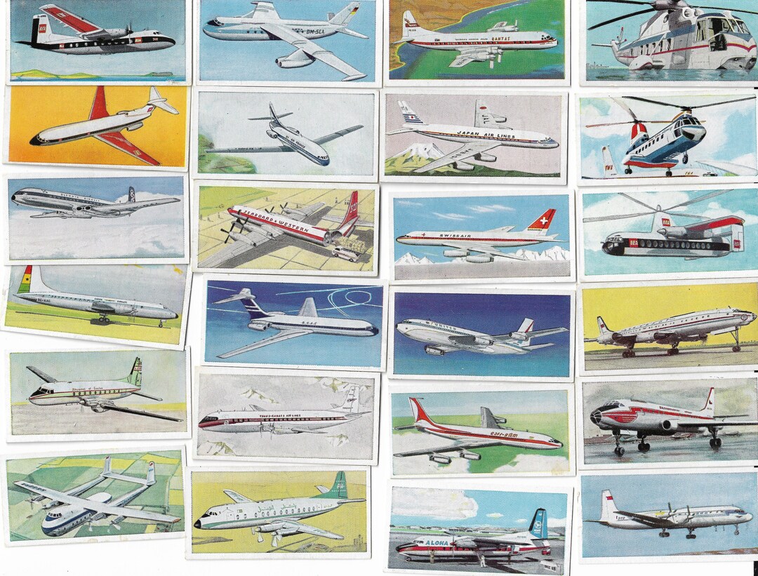 Wings Across the World - Complete Set of 24 Tea Cards Issued by Lyons ...