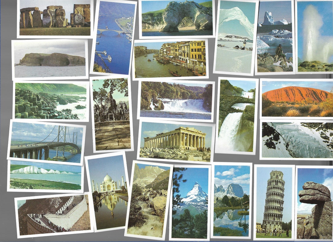 50 Vintage Tea Cards - Features of the World. Brooke Bond. Full Set ...