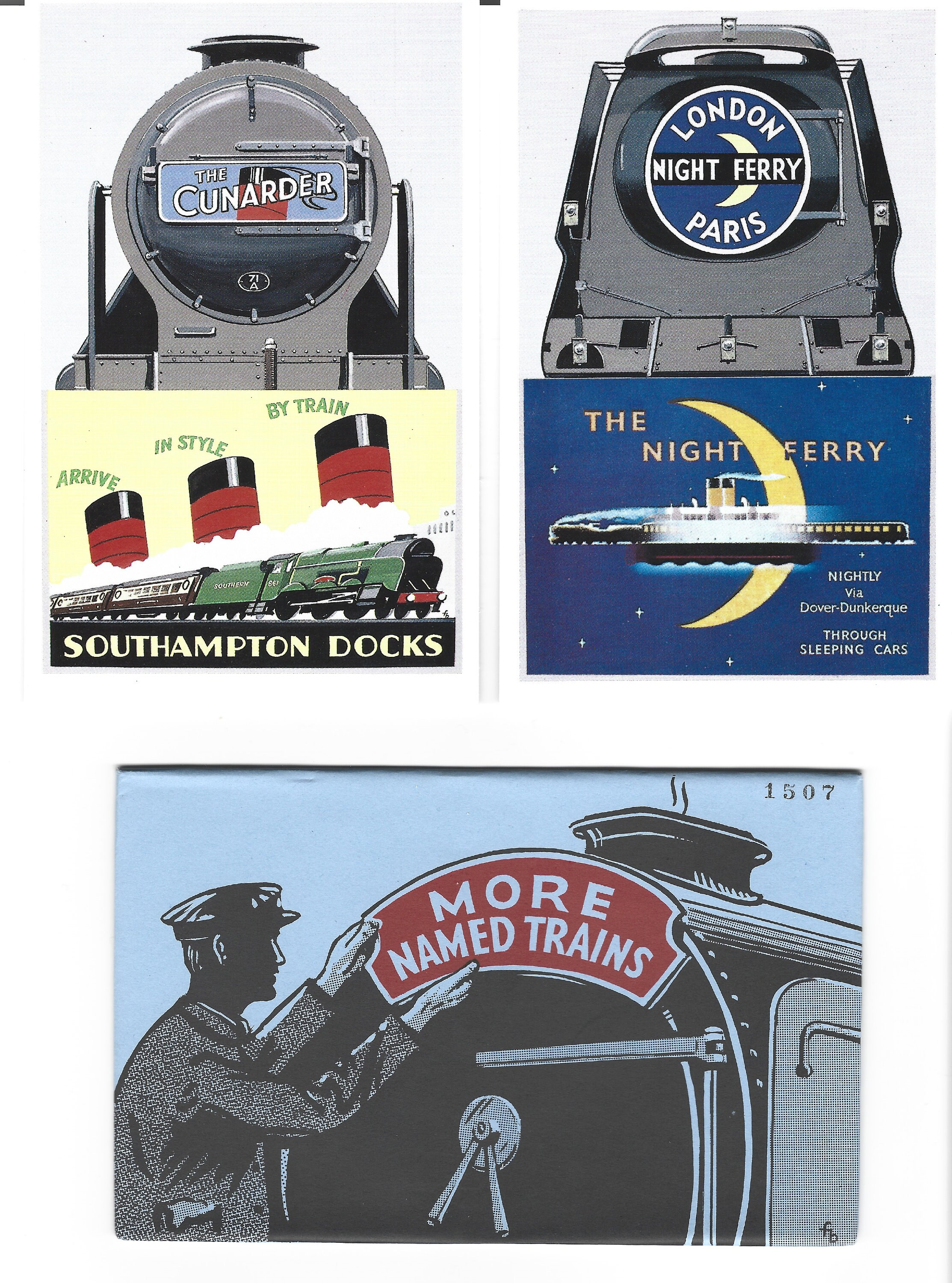 Named British Trains Postcards. Set of 6 in Beautiful Illustrated ...