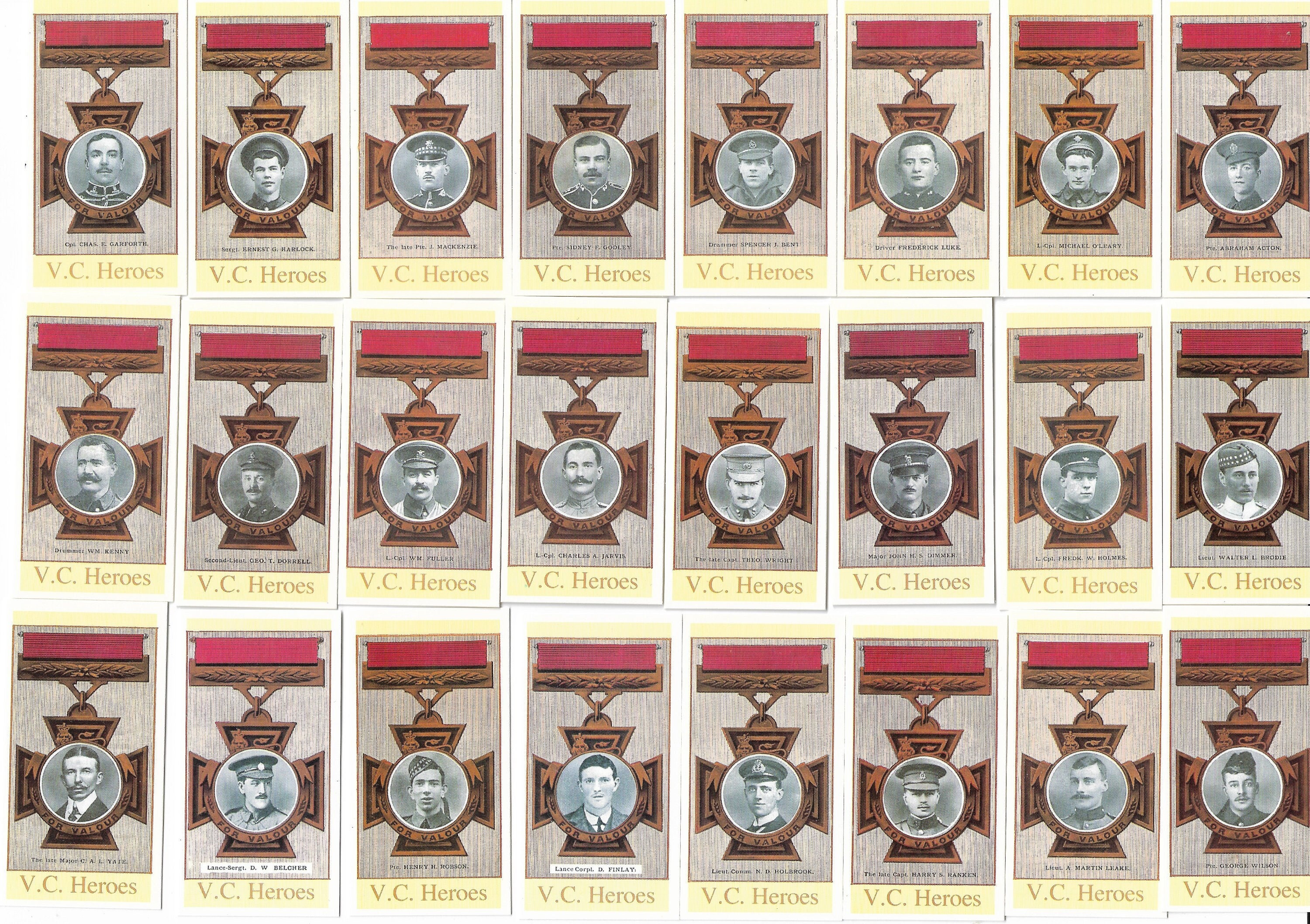 Victoria Cross Heroes. Modern Reprint of Original 1916 Full Set of 50 ...
