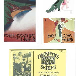 Tom Purvis Advertising Art Postcards. Set of 6 in Beautiful Illustrated ...