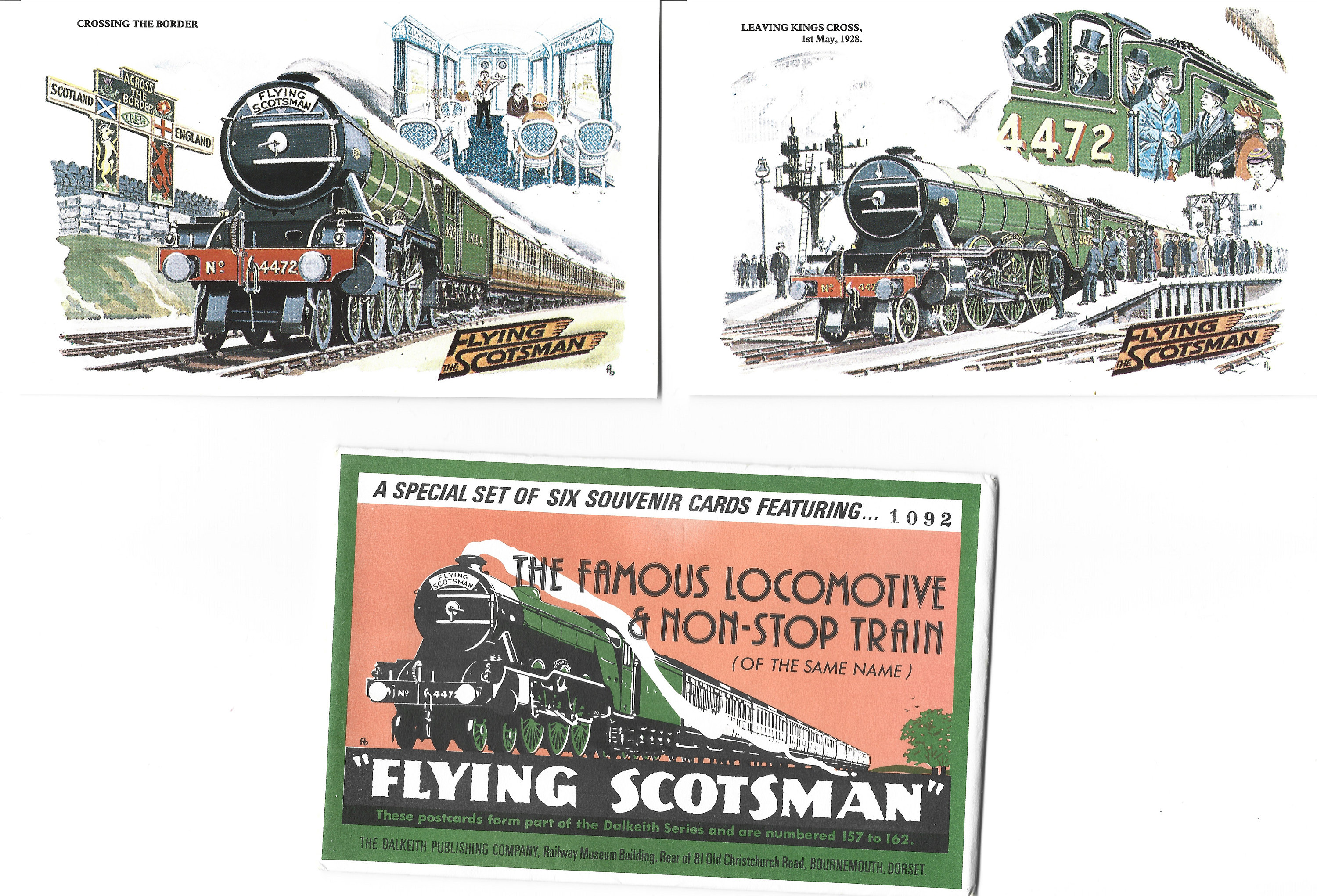 The Flying Scotsman Postcards. Set of 6 in Beautiful - Etsy UK