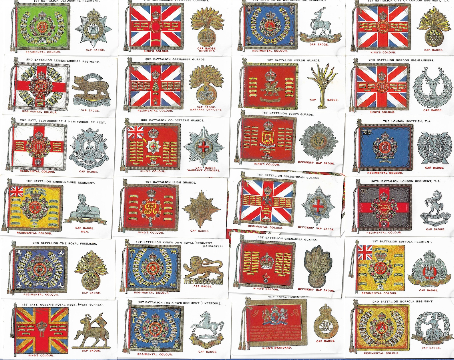 Regimental Standards and Cap Badges. Modern reprint of | Etsy