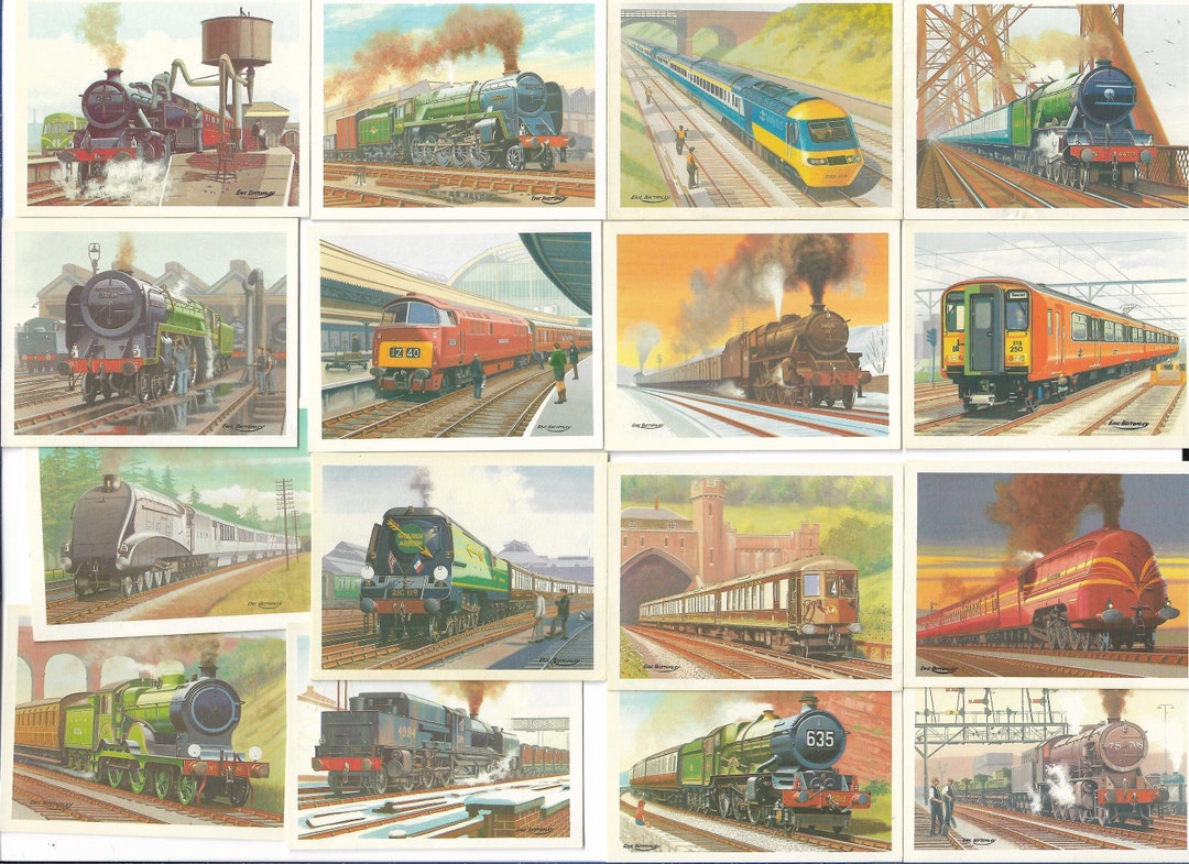 30 Vintage Cigarette Cards - the History of Britain's Railways. 1987 ...