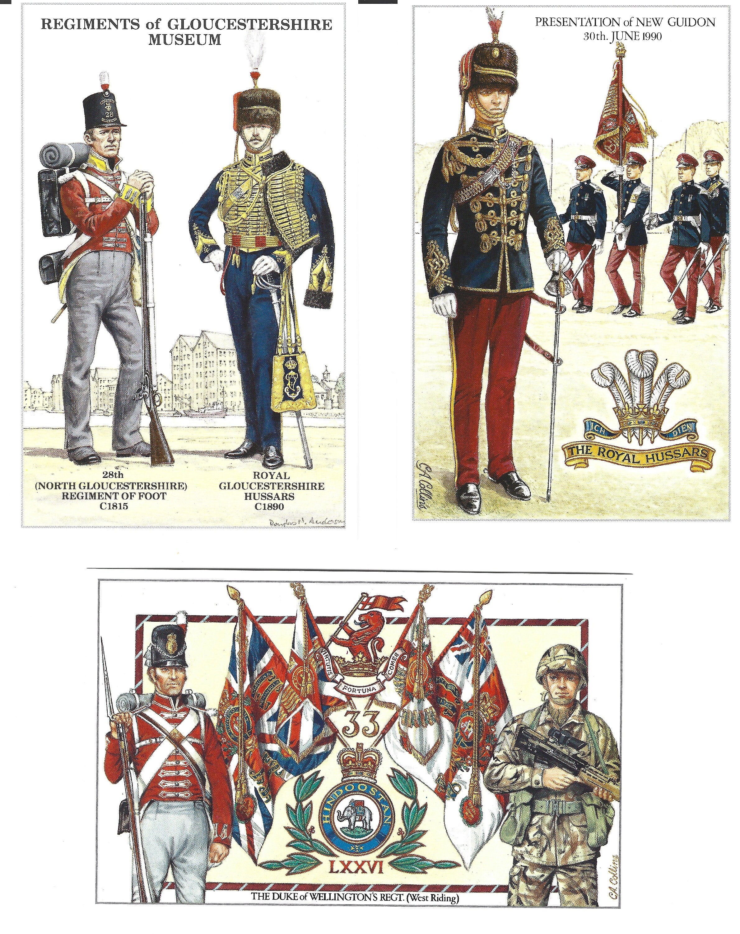 British Army Regiments Postcard Set. 6 Postcards. Military Uniforms ...