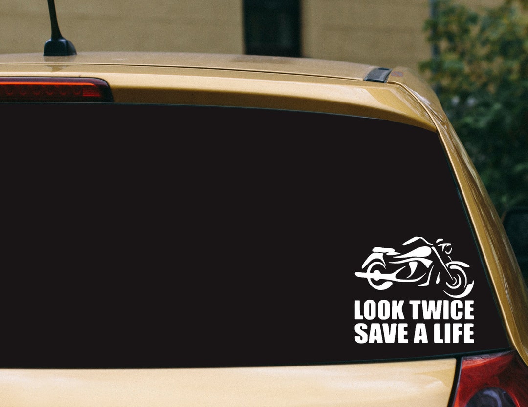 Look Twice Save a Life Vinyl Decal - Etsy