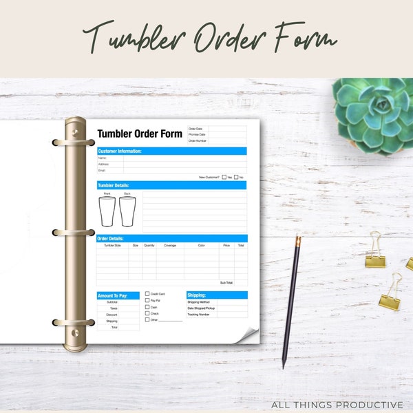 Cup Order Form - Etsy