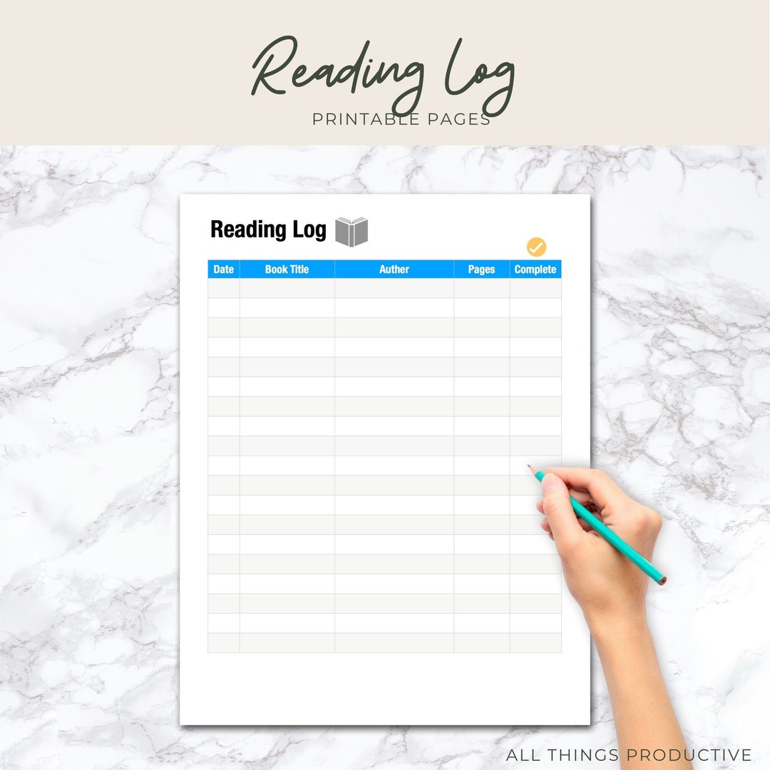 Reading Journal, Reading Log, Reading Planner, Book Log, Reading ...
