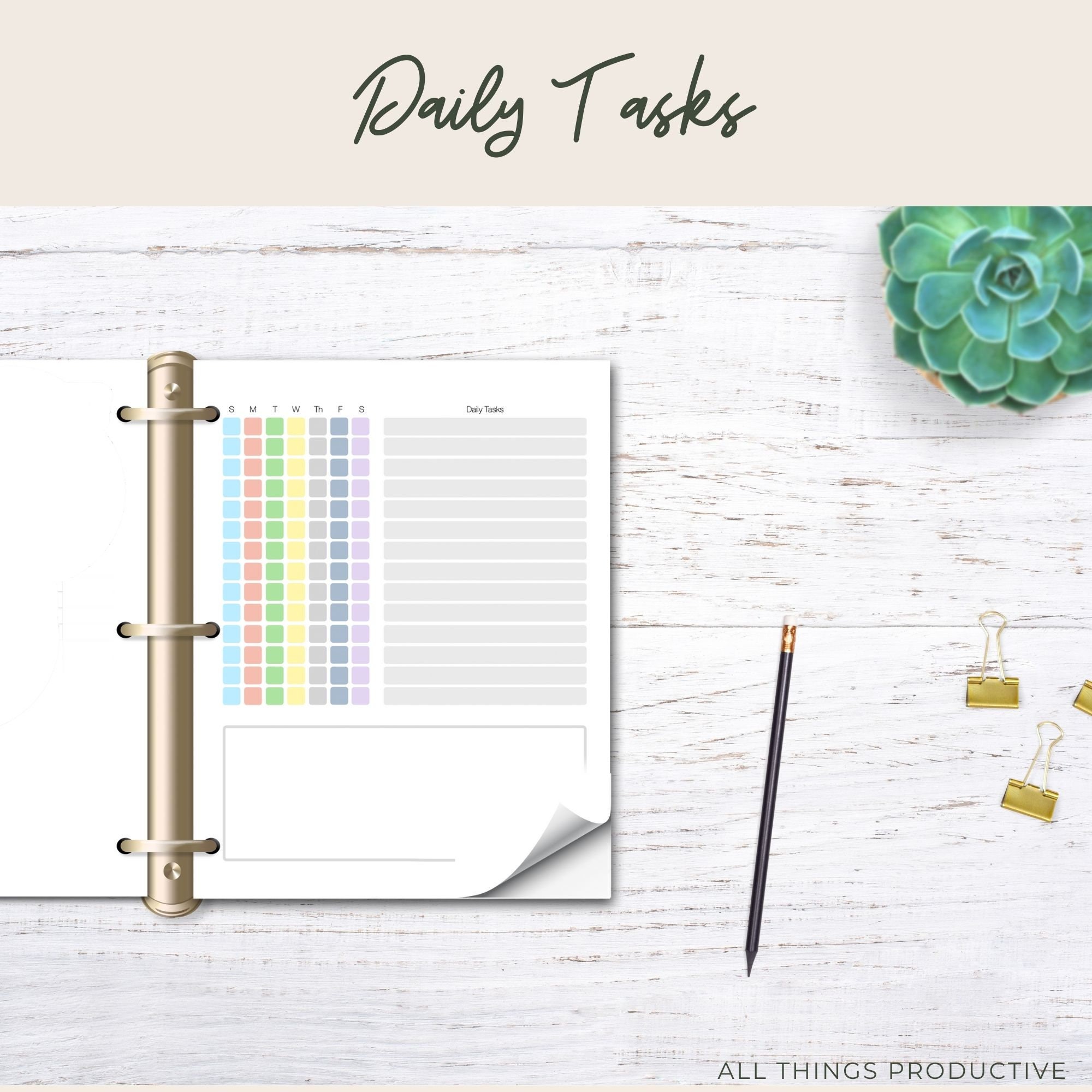 Daily Tasks, Task Planner, Printable to Do List, to Do List Printable ...