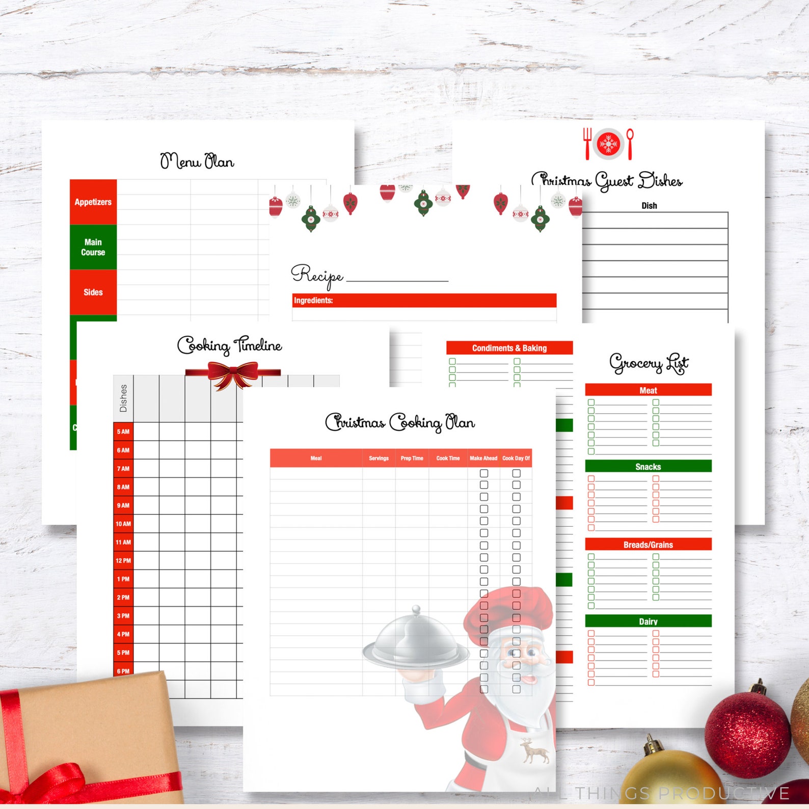 Christmas Planner Printable, Holiday Planner, Gift Budget Planner, Cute ...