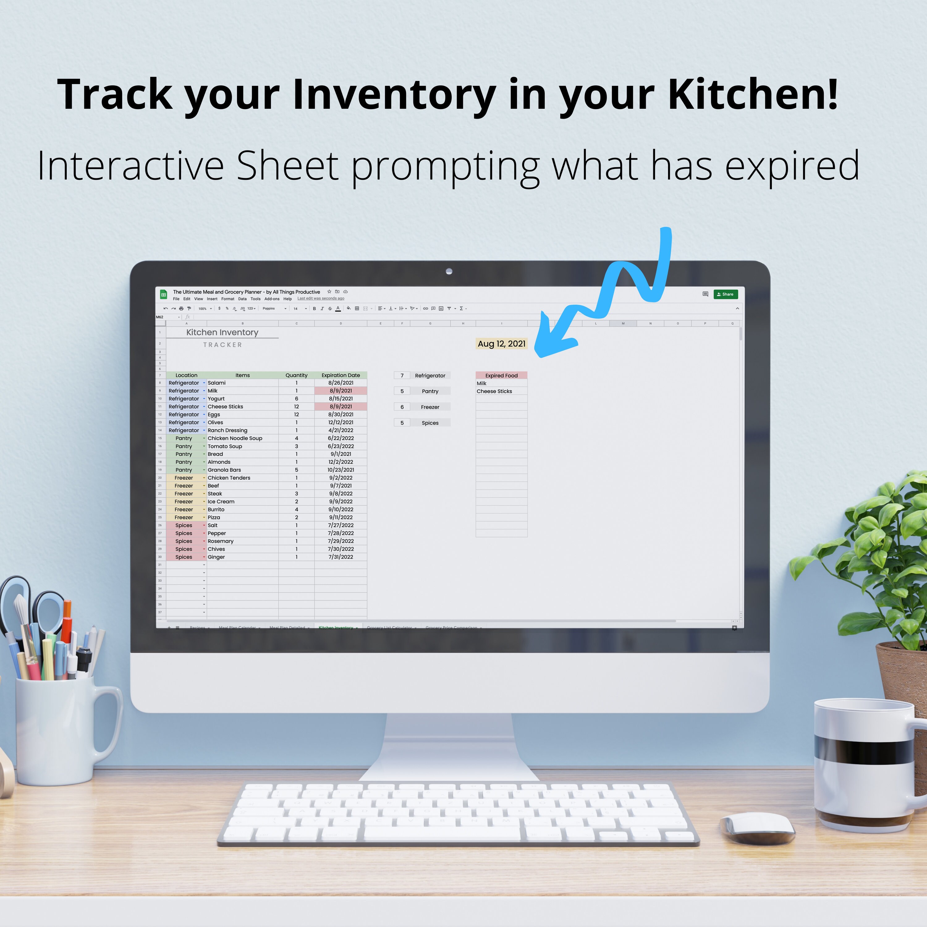 Meal Planner, Recipe Organizer, Kitchen Inventory, Grocery Planner ...