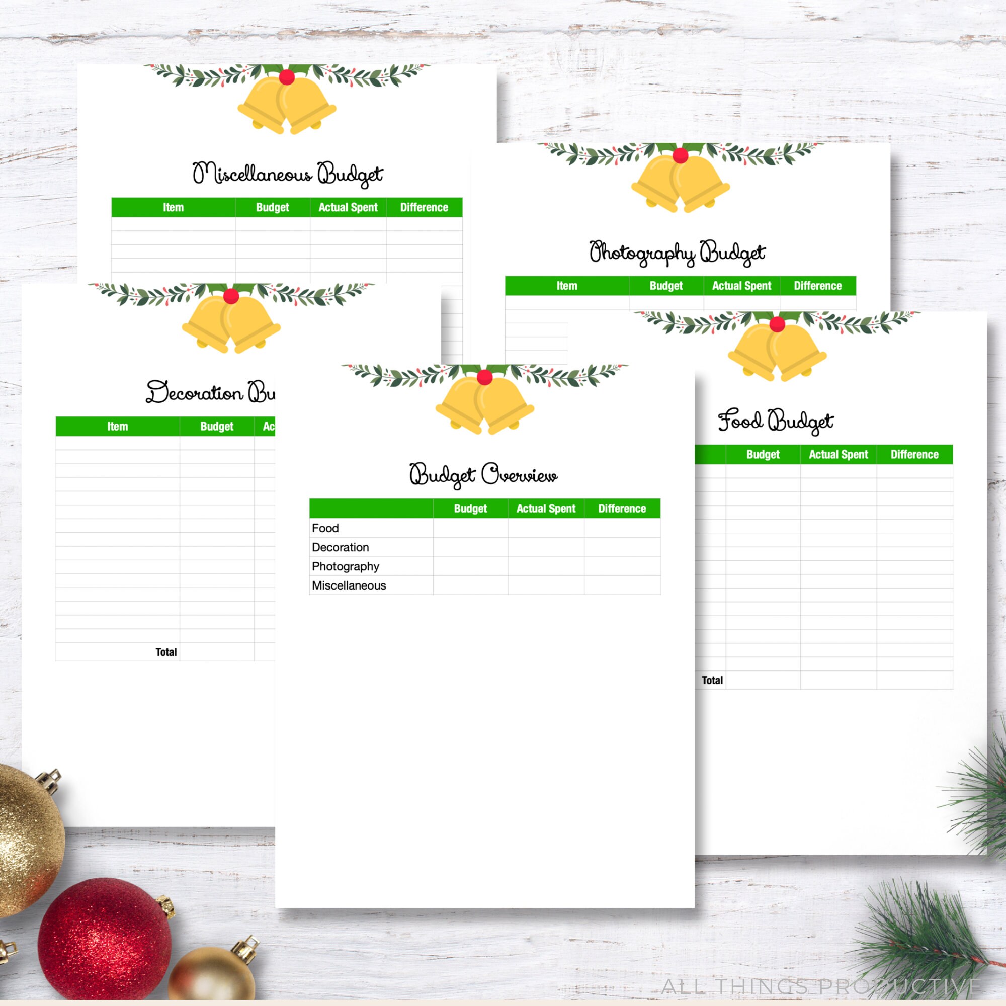 Christmas Planner Printable, Holiday Planner, Gift Budget Planner, Cute ...