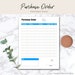 Purchase Order Form Printable, Pre-order Form, Custom Order Form, Order ...