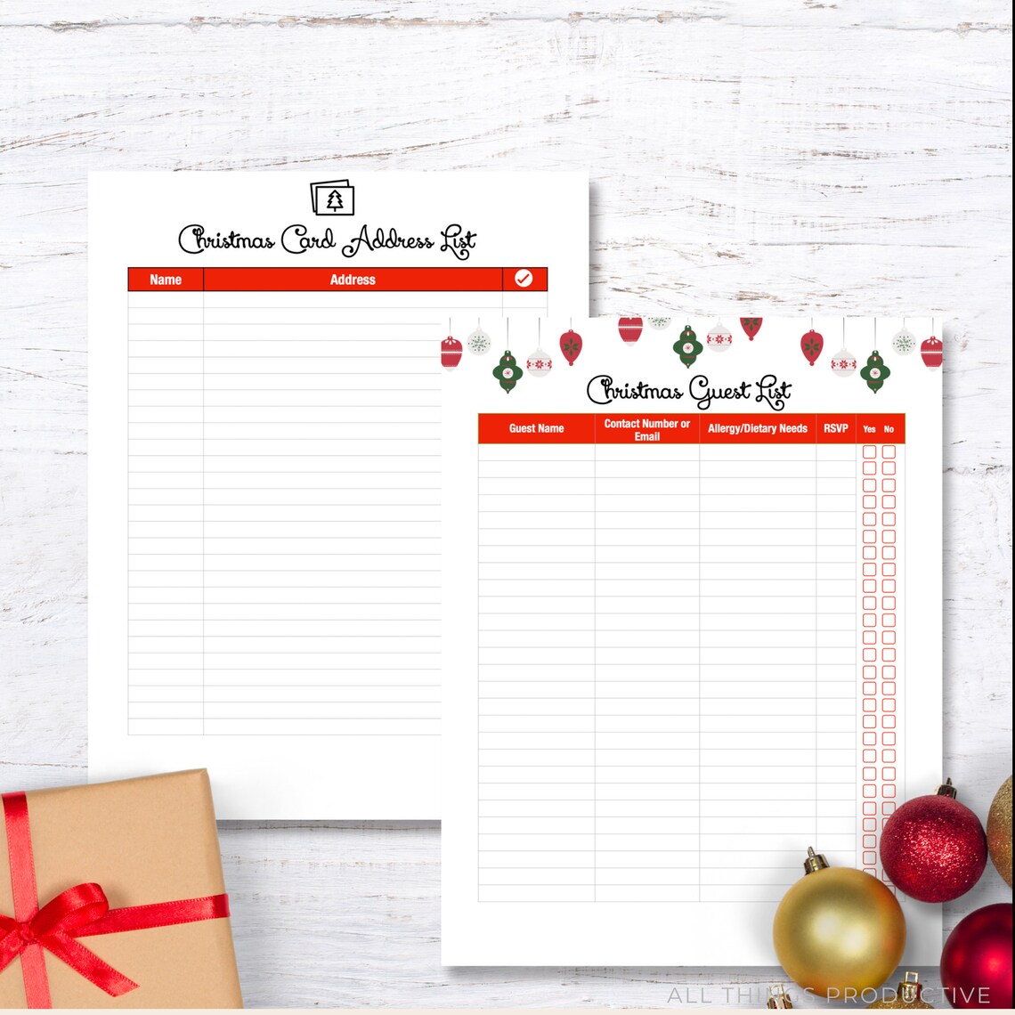 Christmas Planner Printable, Holiday Planner, Gift Budget Planner, Cute ...