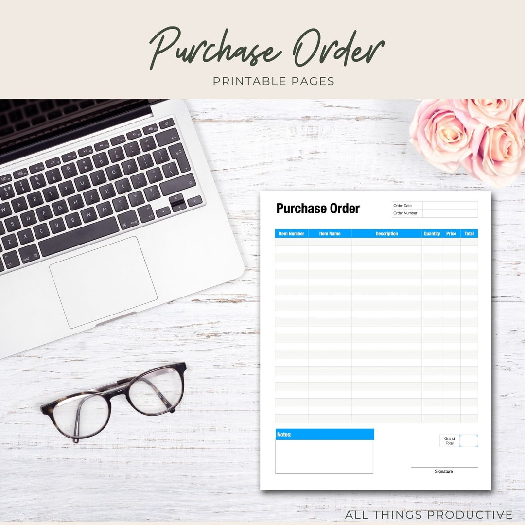 Purchase Order Form Printable, Pre-order Form, Custom Order Form, Order ...