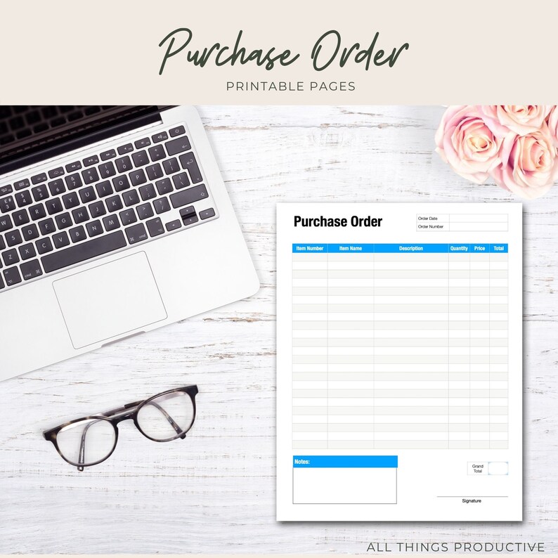 Purchase Order Form Printable, Pre-order Form, Custom Order Form, Order ...