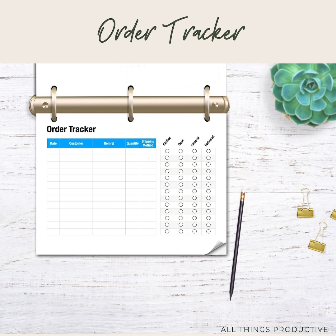 Order Tracker, Order Form, Order Form Template, Custom Order Form ...