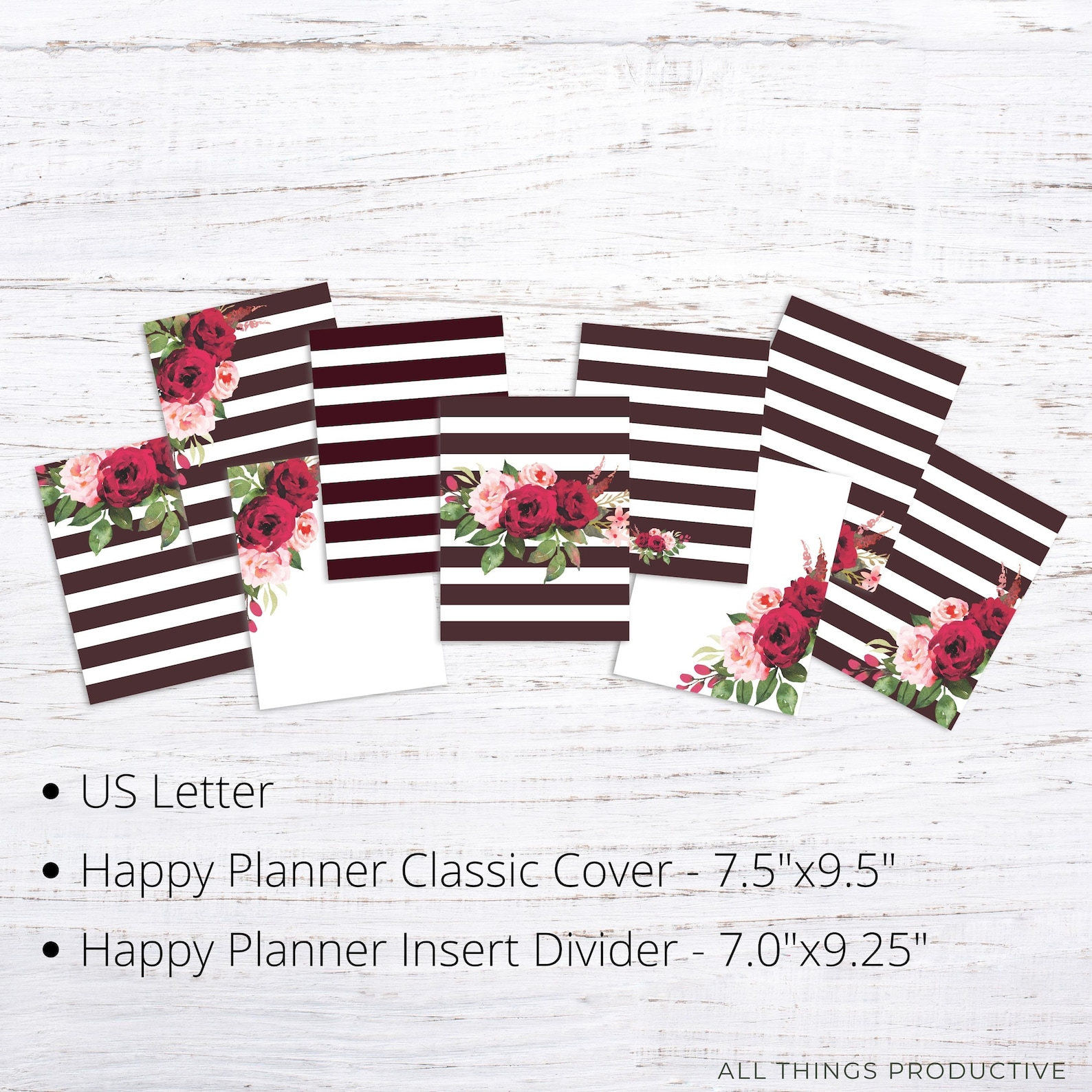Classic Happy Planner Printable Cover Dashboard and Divider - Etsy