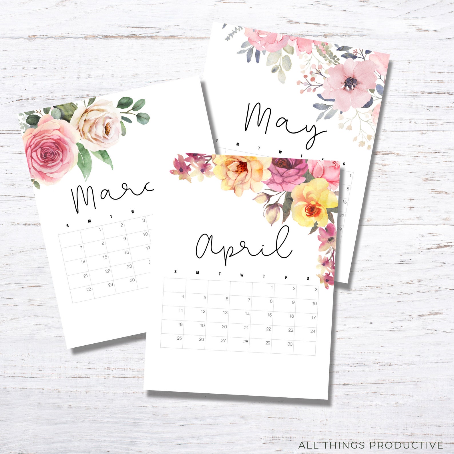 2021 Printable Calendar, Minimalist Calendar, Monthly Calendar, Desk ...