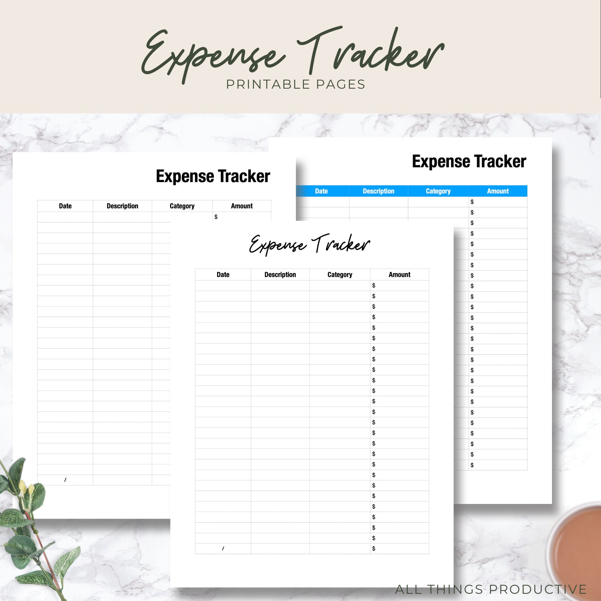 Expense Tracker, Budget Tracker, Budget Printable, Spending Tracker ...