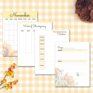 Thanksgiving Planner - Holiday Planner - Digital Download - US Letter ...