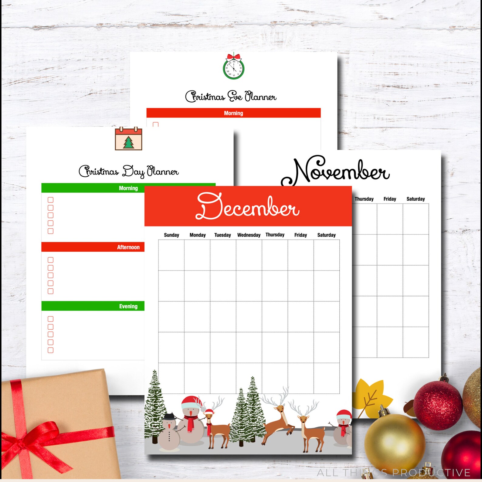 Christmas Planner Printable, Holiday Planner, Gift Budget Planner, Cute ...
