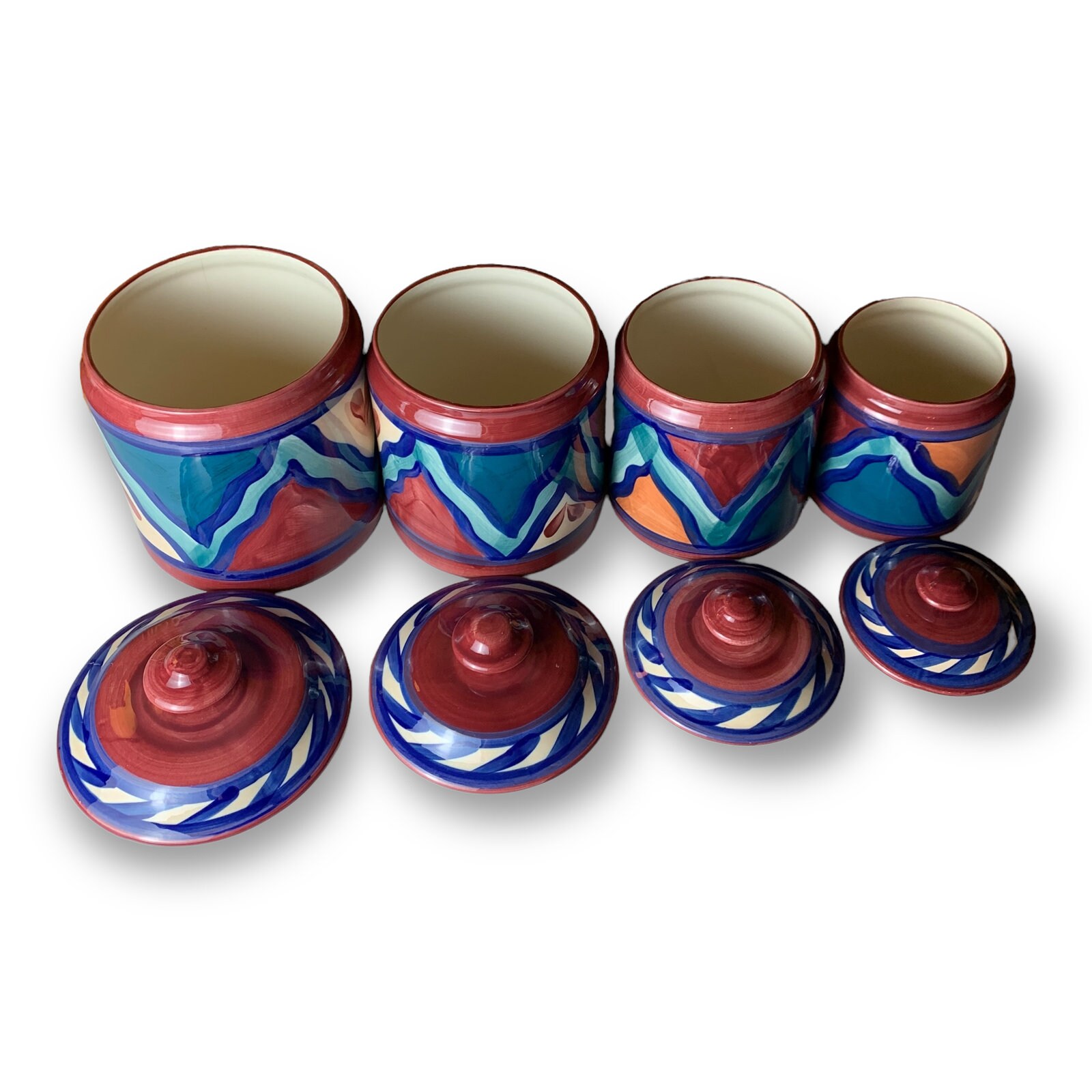 Vintage 1988 Gail Pittman Set of 4 Storage Cookie Jars/ 80s - Etsy