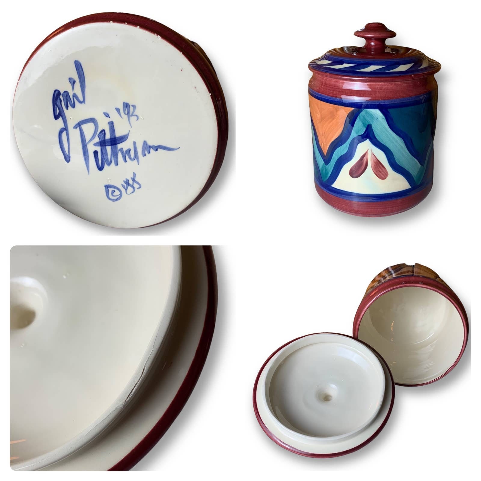 Vintage 1988 Gail Pittman Set of 4 Storage Cookie Jars/ 80s - Etsy