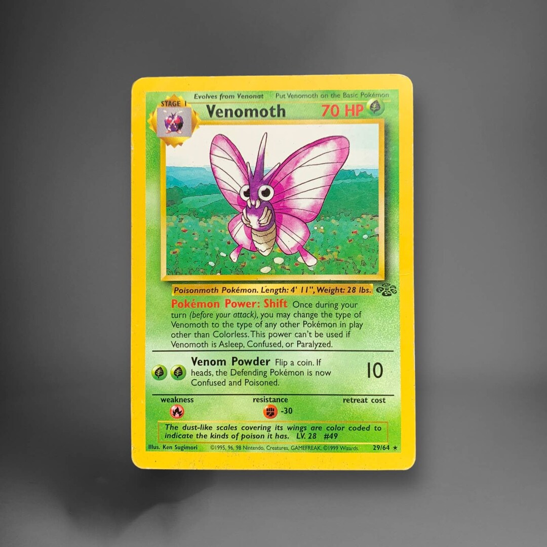 Pokémon TCG Venomoth 29/64 Jungle Set Unlimited Rare MP - Etsy