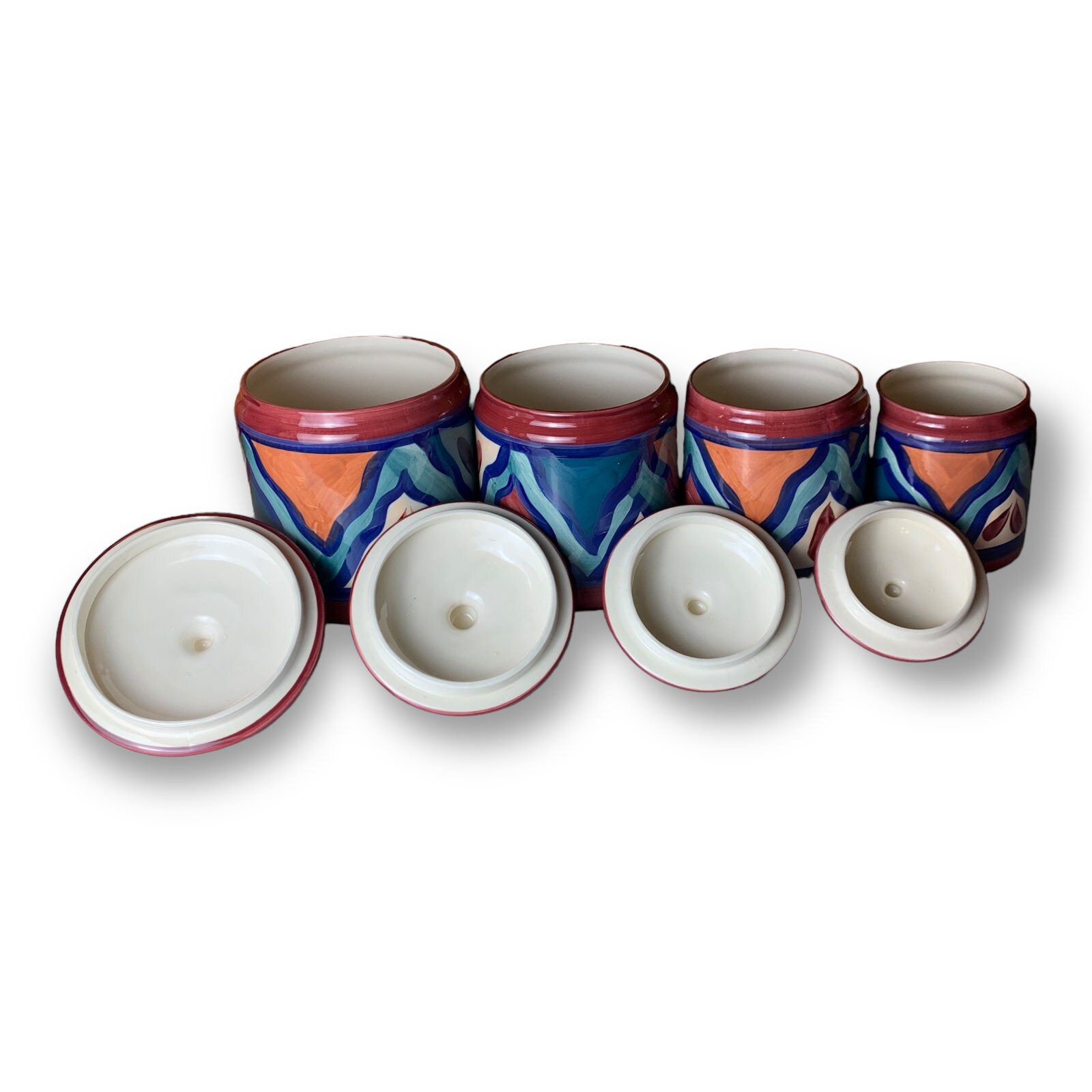 Vintage 1988 Gail Pittman Set of 4 Storage Cookie Jars/ 80s - Etsy