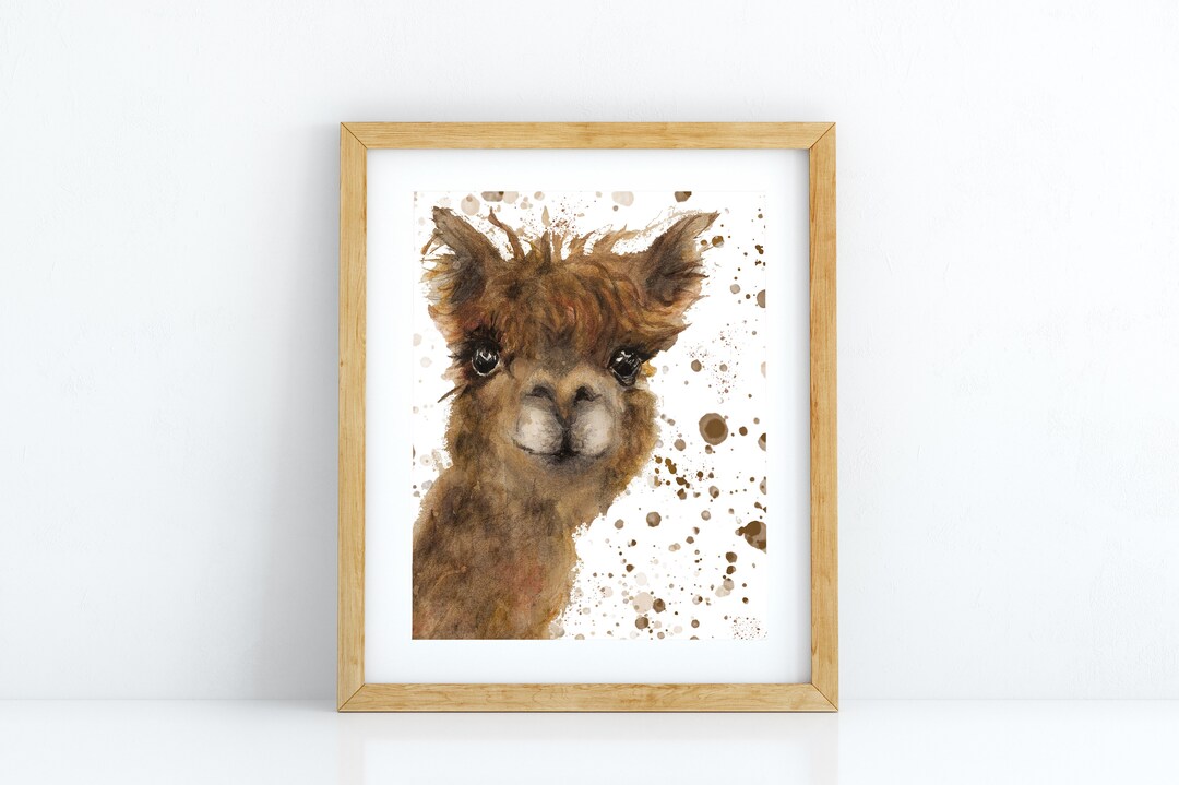 Watercolour Alpaca, DIGITAL DOWNLOAD print - Etsy.de