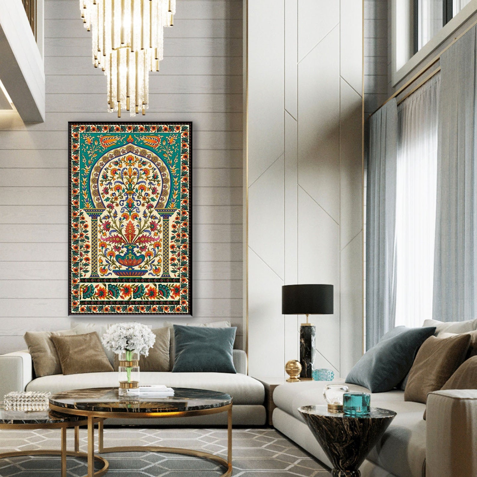 Isfahan-persian Wall Art Antique Vintage Wall Art Print - Etsy