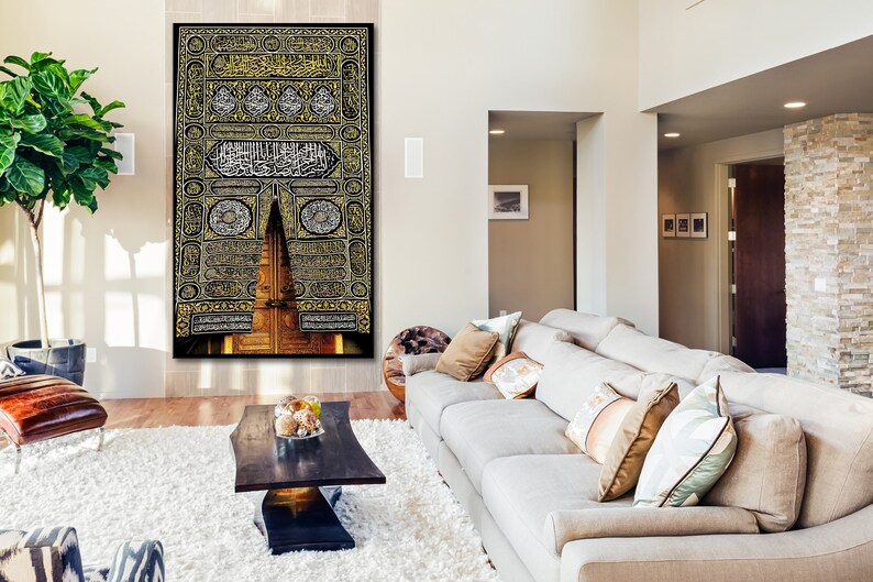 Multazim Kaaba Door Wall Art Kiswa Kabah Canvas Print - Etsy