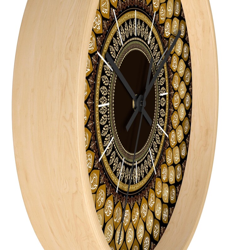99 Names of Allah Islam Wall Clock Modern Muslim Home Wall - Etsy
