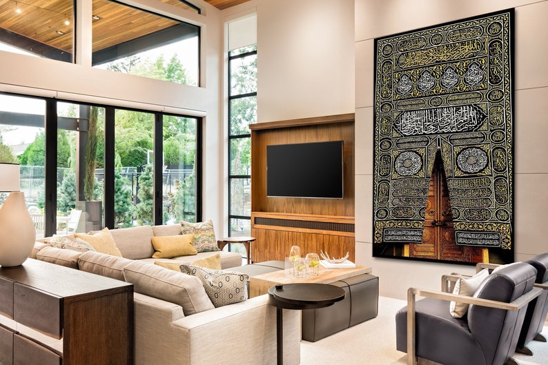 Multazim Kaaba Door Wall Art Kiswa Kabah Canvas Print - Etsy