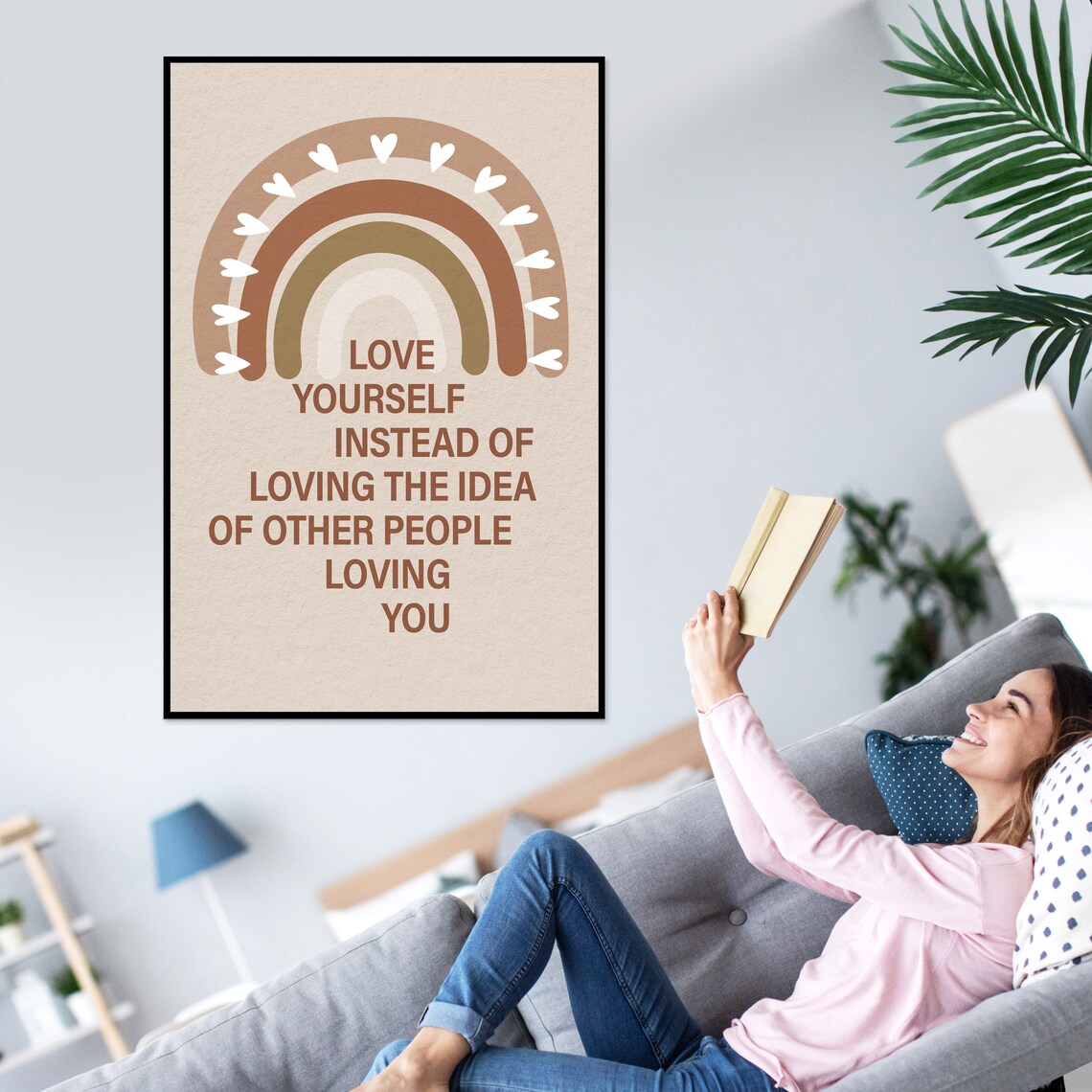 Digital Download: Love yourself. Poster Inspirational | Etsy