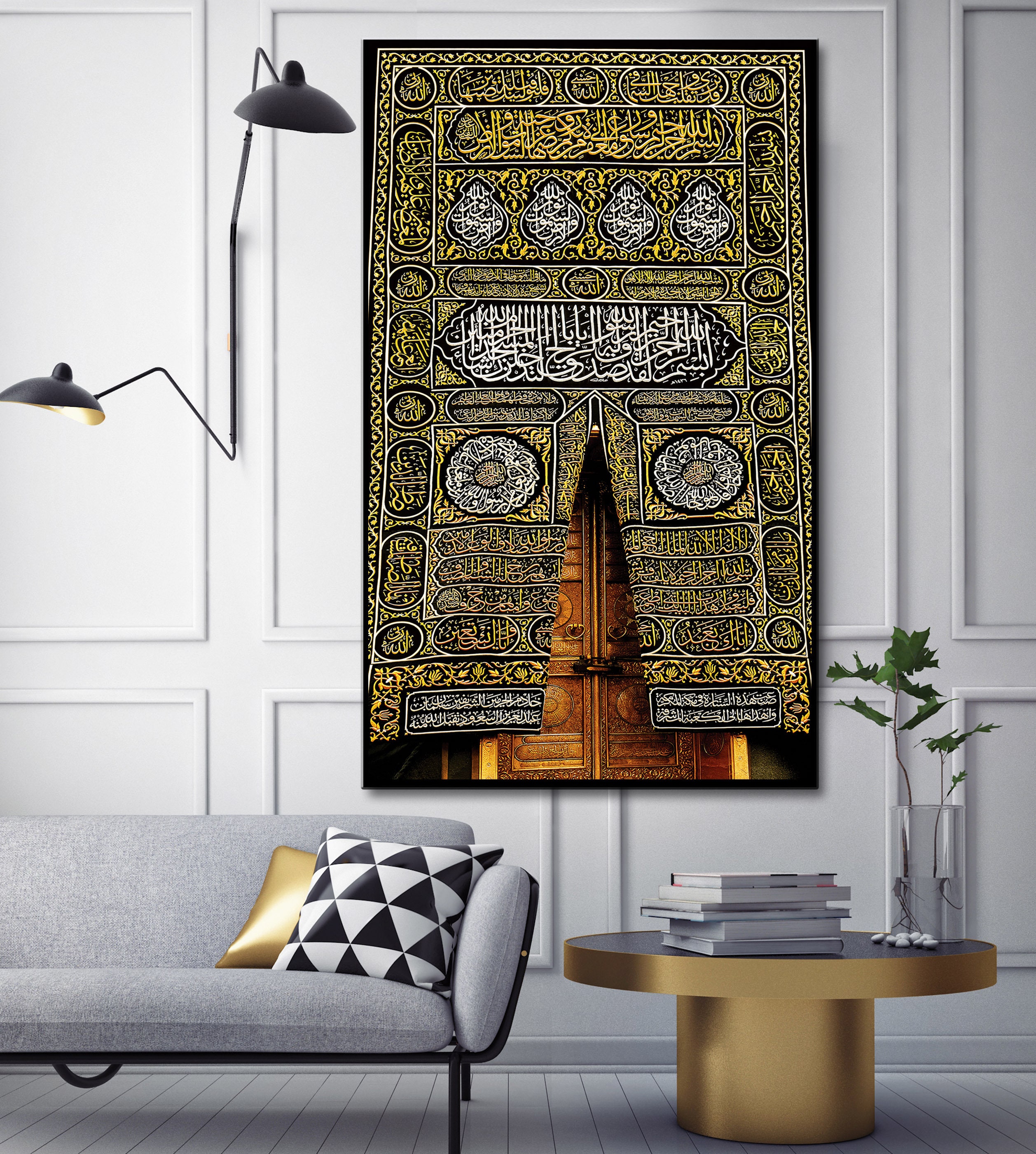 Multazim Kaaba Door Wall Art Kiswa Kabah Canvas Print - Etsy UK