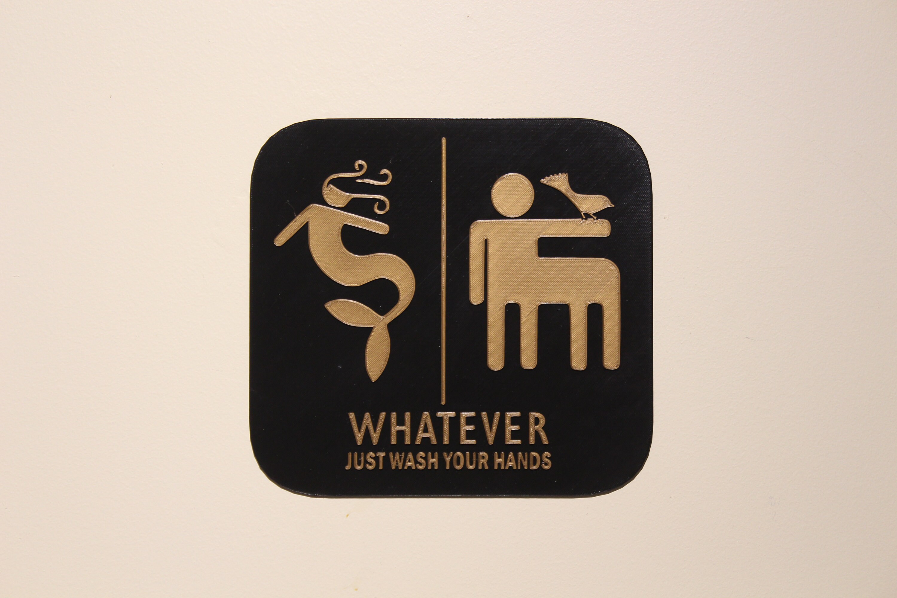 Wash Your Hands Bathroom Sign Funny / Humorous Restroom Sign All Gender ...