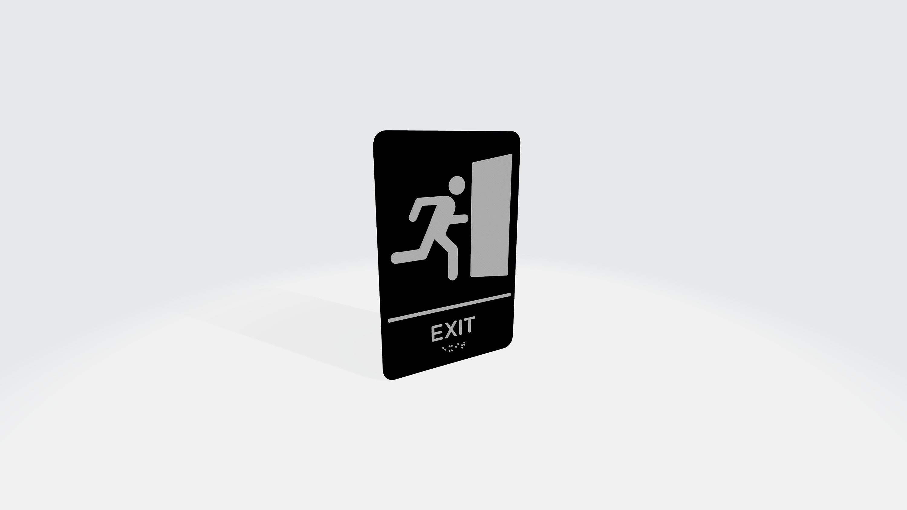 Emergency Exit Sign With Braille | Office Safety | Organizational ...