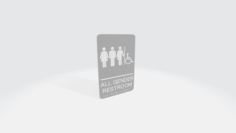 Simple All Gender Restroom Sign | All Gender Inclusive Restroom Sign ...