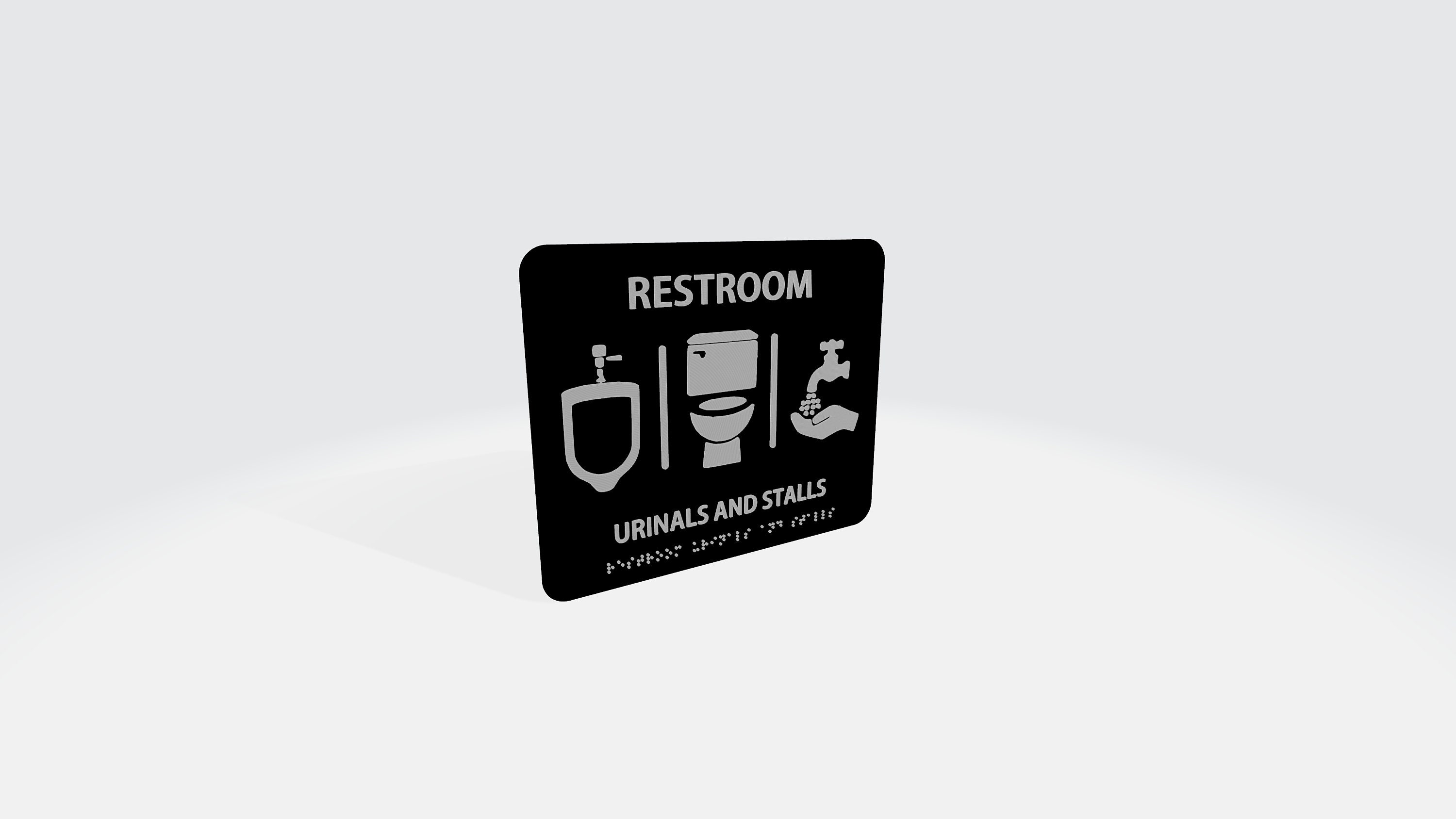 Urinals & Stalls Restroom Sign All Gender Neutral Restroom - Etsy