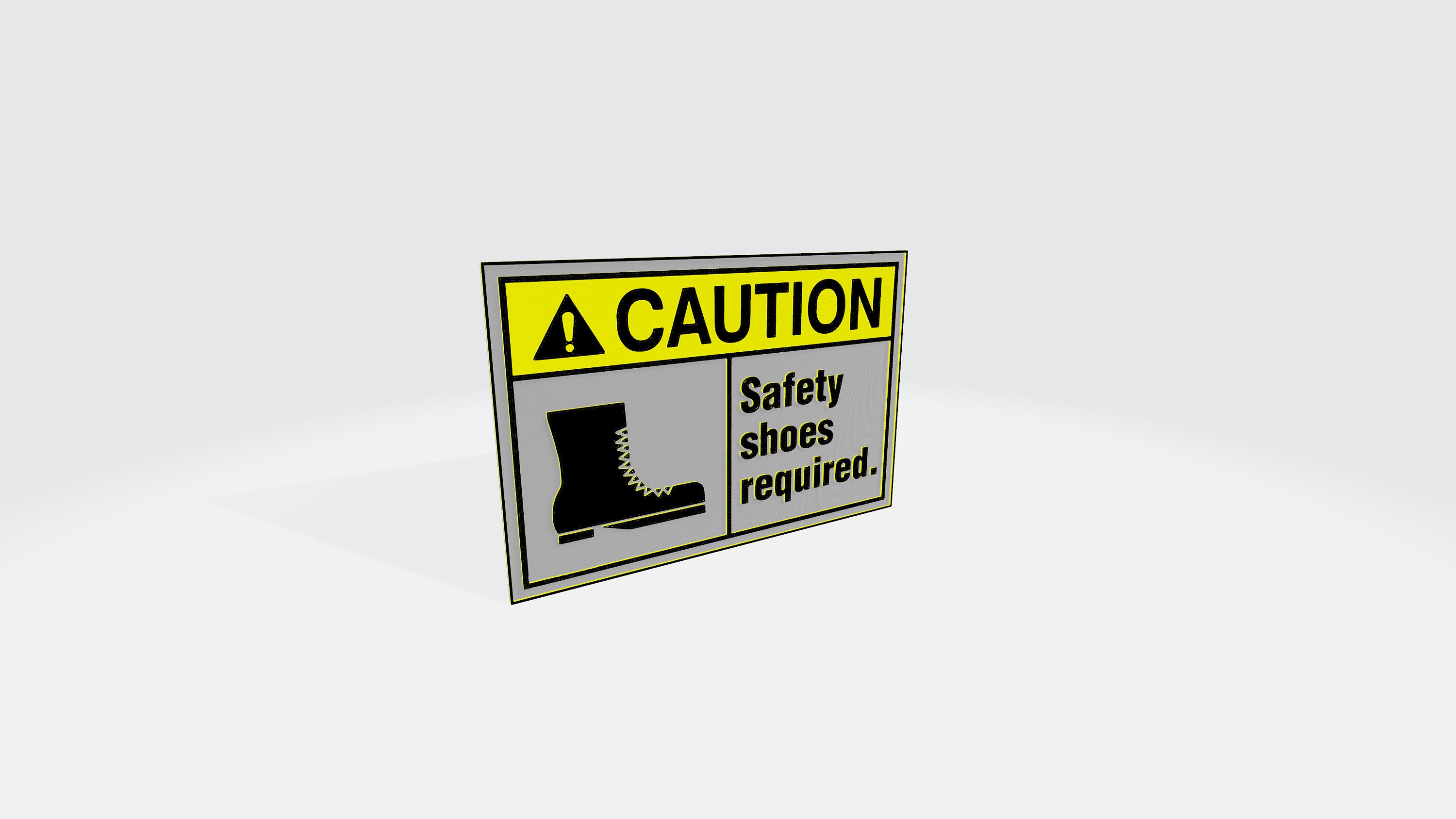Safety Shoe Required Sign Mandatory Footwear Workplace Safety Signage ...