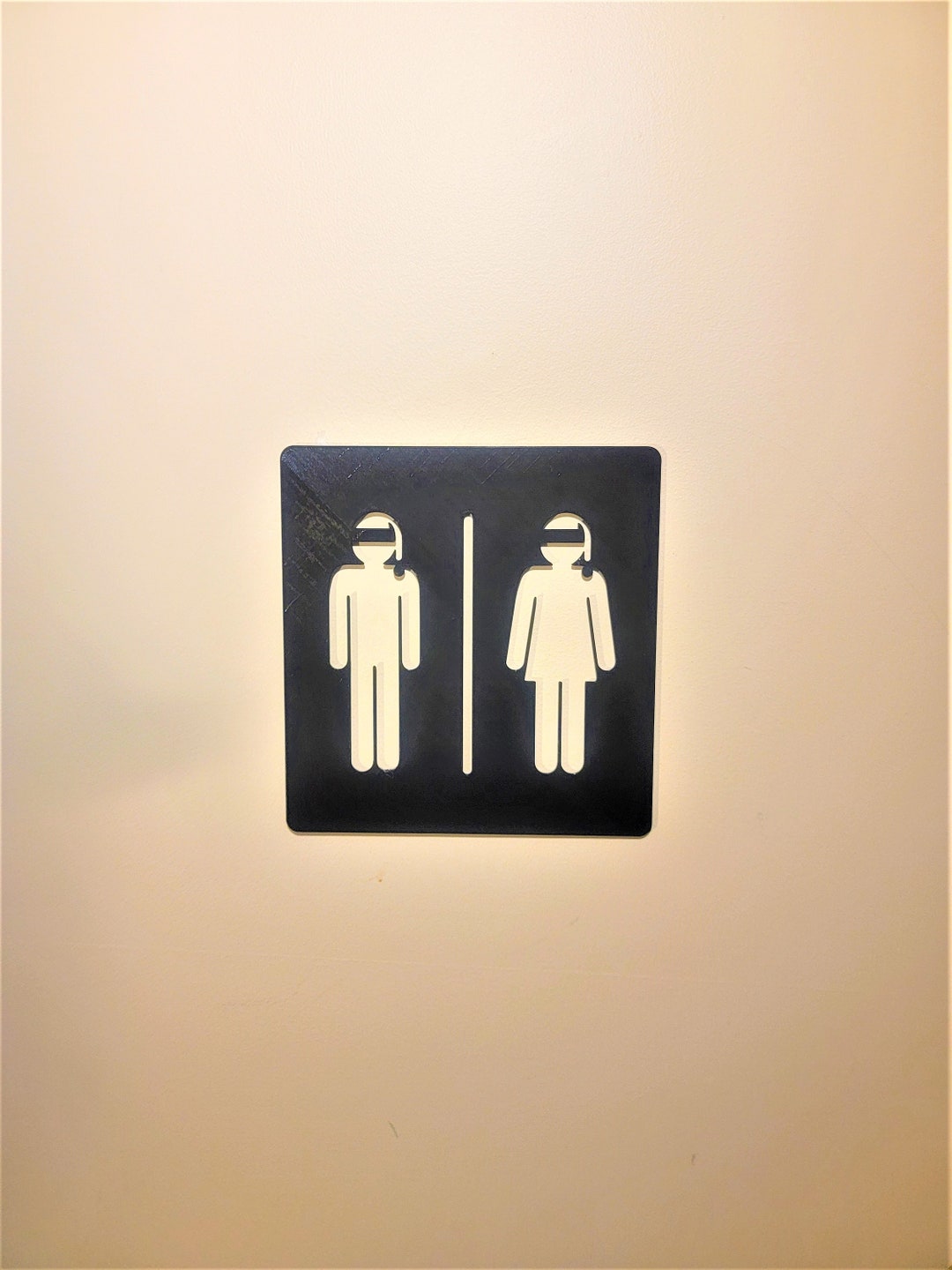 Unisex Stick Figure Bathroom Sign Funny / Humorous Restroom - Etsy