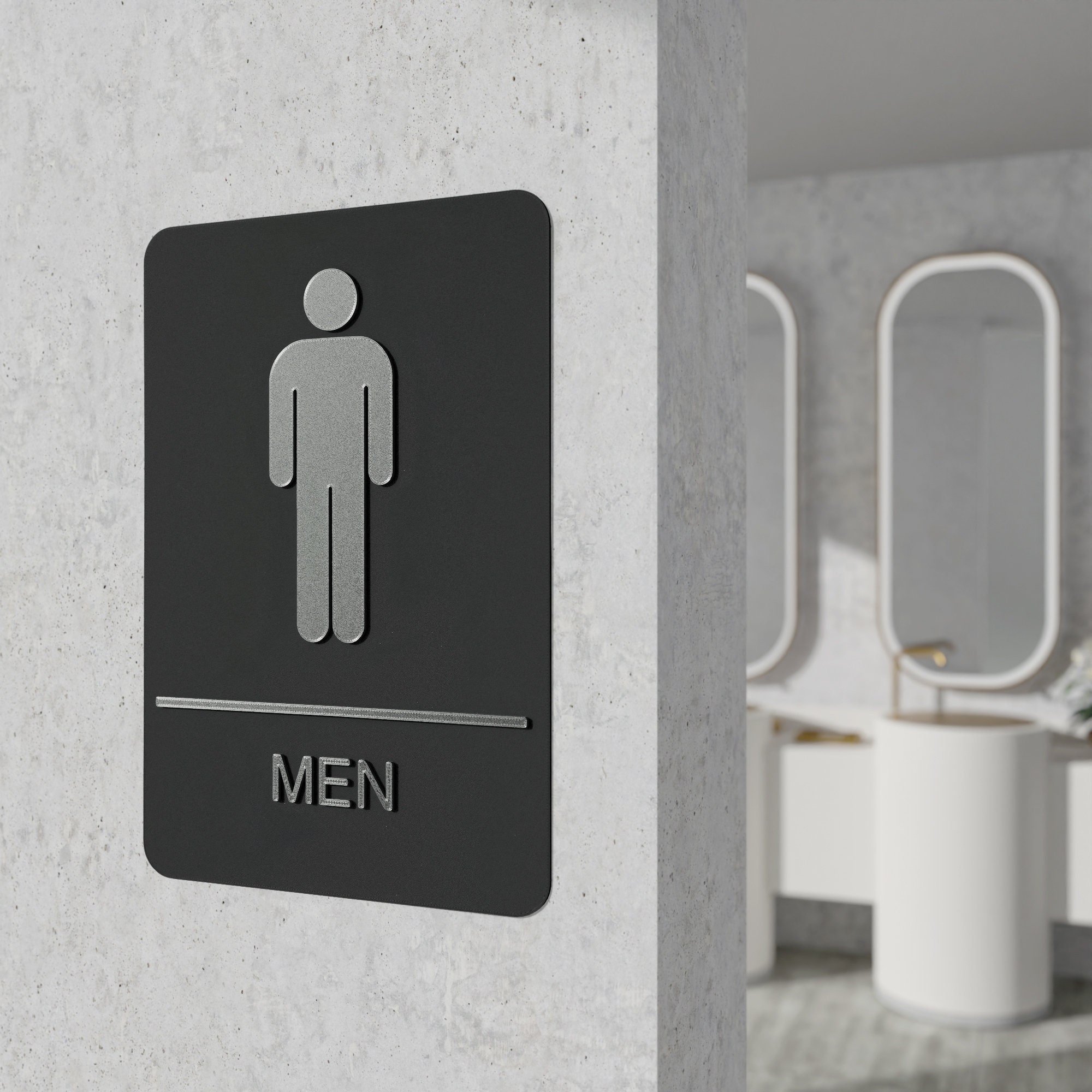 Simple Men Restroom Sign Bathroom Sign - Etsy