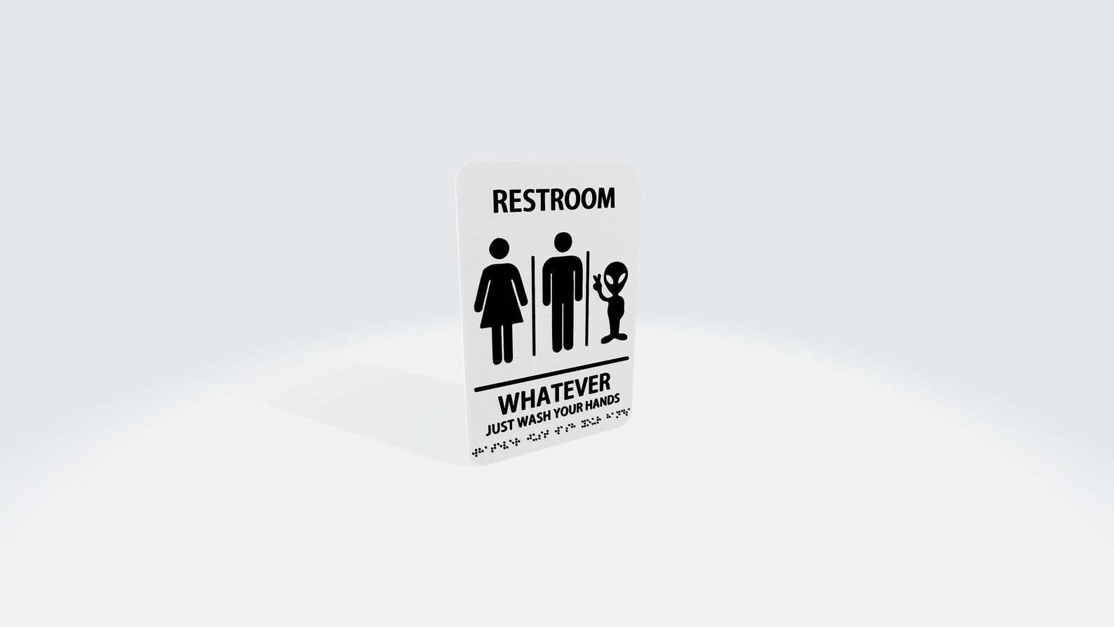 Alien Gender Neutral Washroom Sign Funny / Humorous Restroom Sign All ...