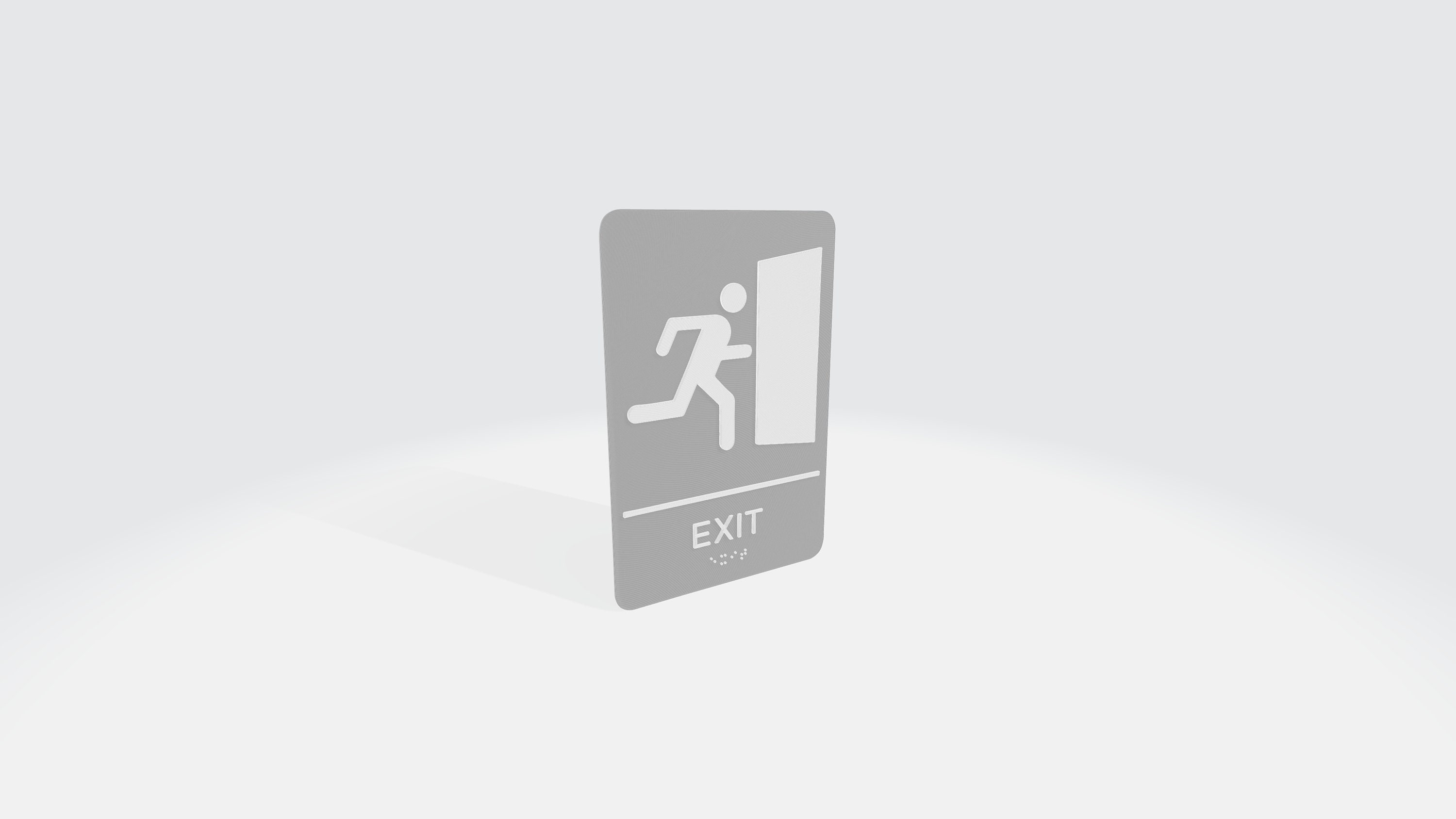 Emergency Exit Sign With Braille | Office Safety | Organizational ...