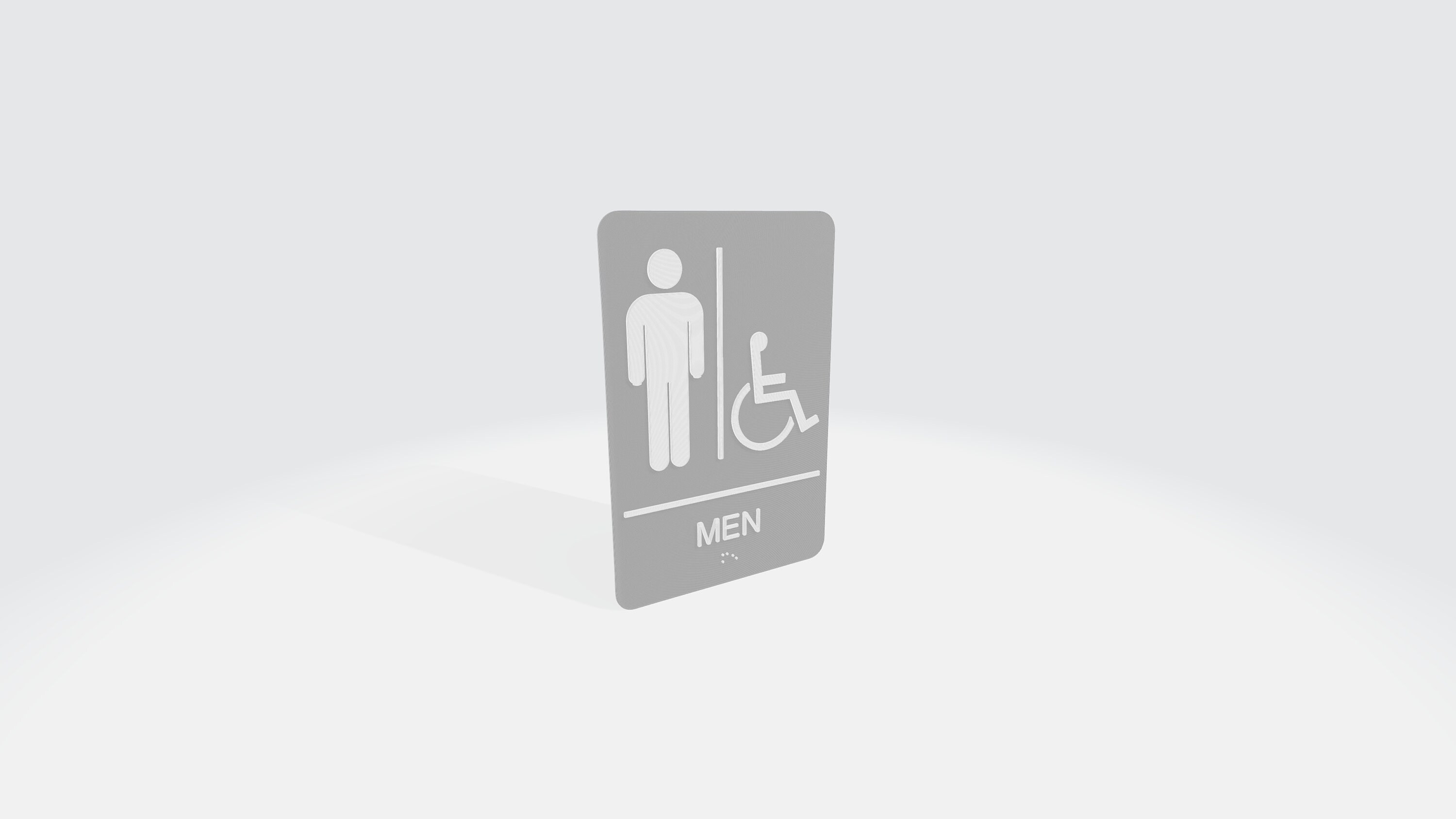 Simple Men & Accessibility Restroom Sign With Braille | Bathroom Sign ...