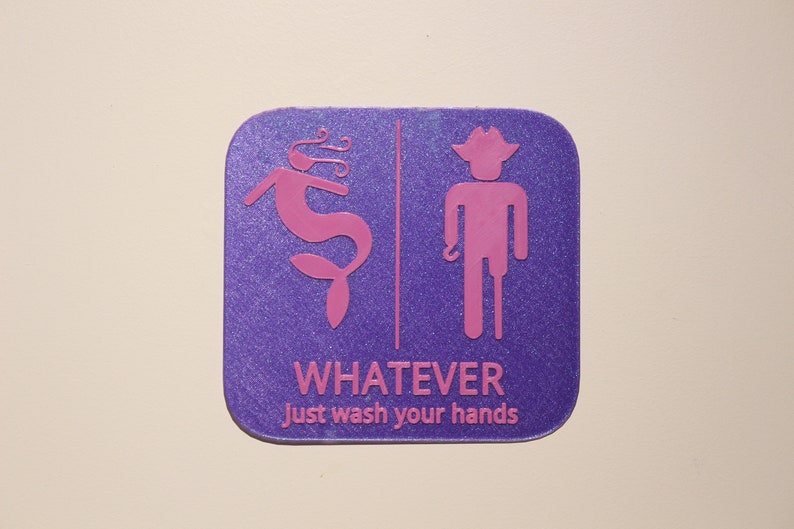 Wash Your Hands Bathroom Sign Funny / Humorous Restroom Sign All Gender ...